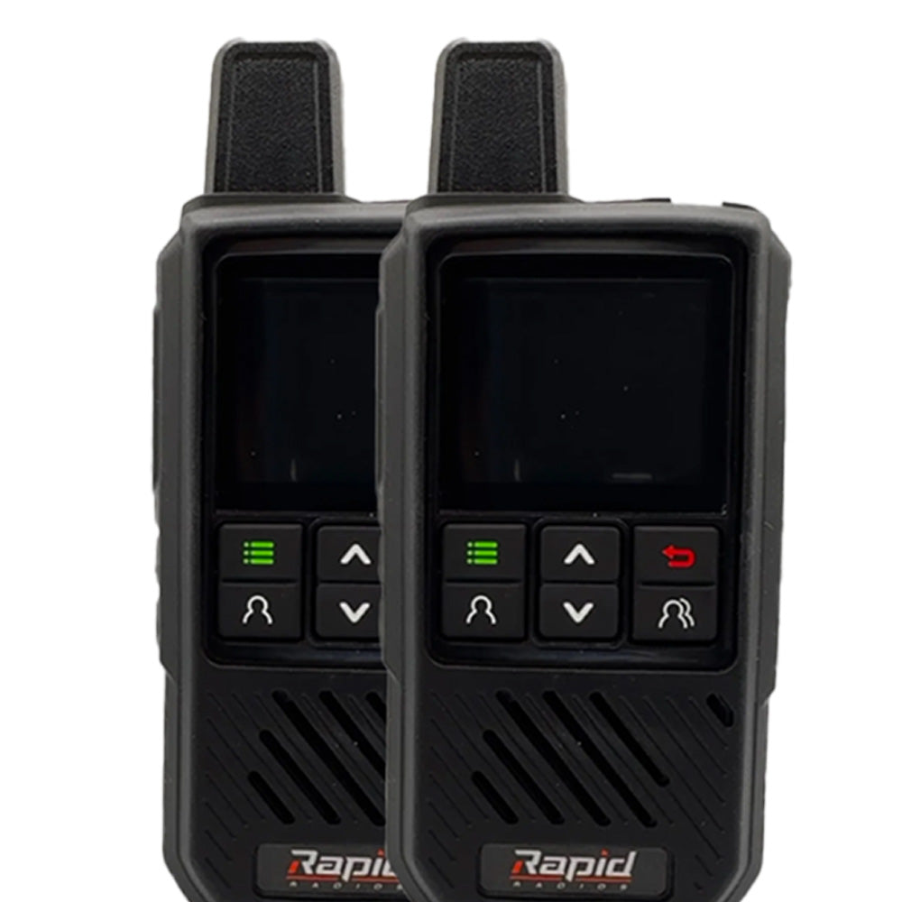 2 Black Silicone Rapid Radios Cases